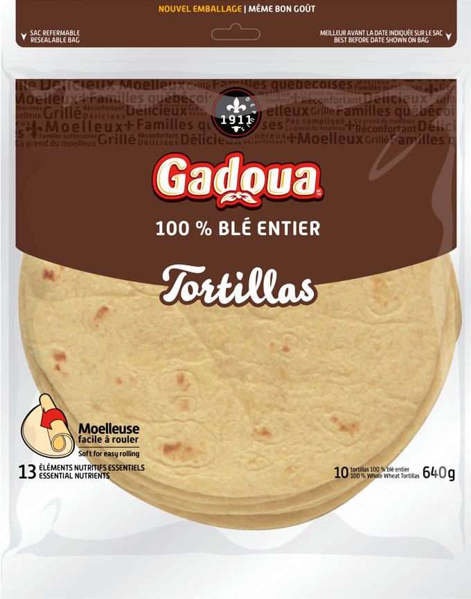 GADOUA TORTILLAS BLÉ ENTIER 640G – Save-Plus